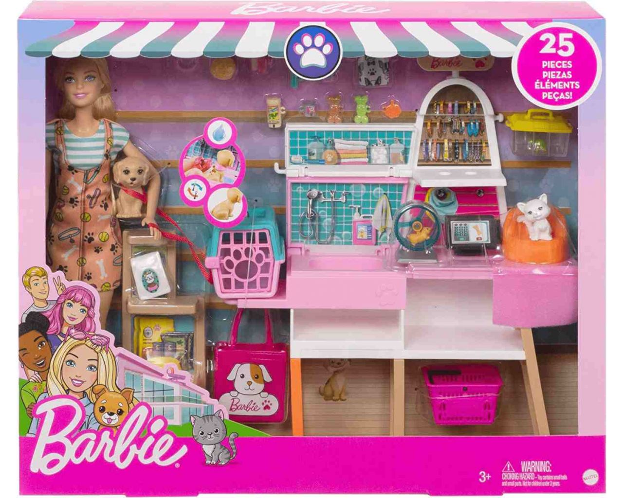 Mattel Barbie Μαγαζί για Κατοικίδια για 3+ Ετών GRG90 | e-kagiafas